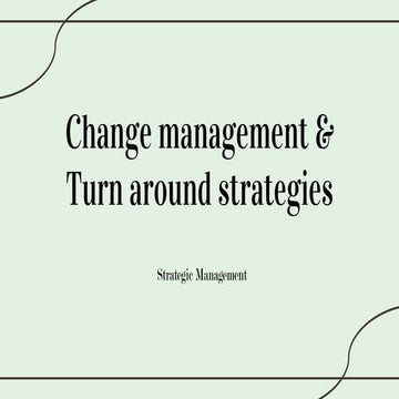 Change Management and Turnaround Strategy | PPTX | Business | Business ...