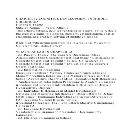 CHAPTER 12 COGNITIVE DEVELOPMENT IN MIDDLE CHILDHOODHistorical T.docx