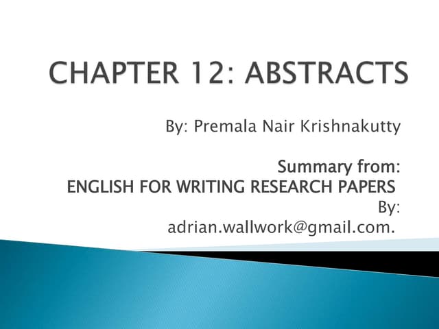 Sample project abstract | PDF