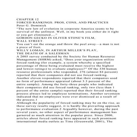 CHAPTER 12FORCED RANKINGS PROS, CONS, AND PRACTICESPeter G. D.docx