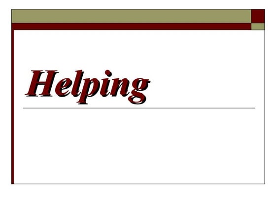 Helping others | PPTX