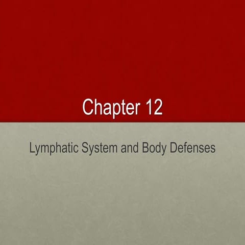 Chapter 12 lymphatic system | PPT
