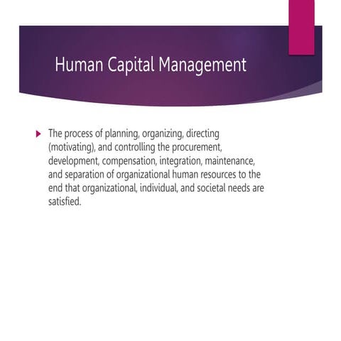 Human Capital Management for HR MAnagers | PPT