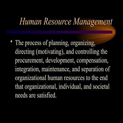 Human Resources Management Course Materials | PPTX