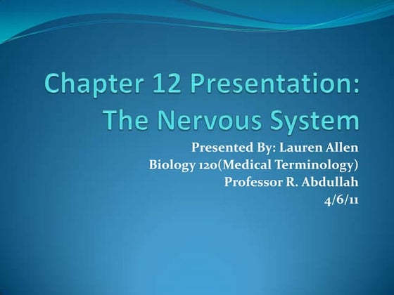 Nervous System Presentation | PPT