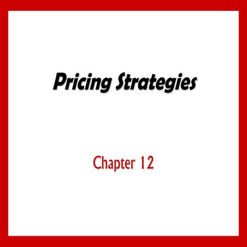 Pricing strategies | PPT