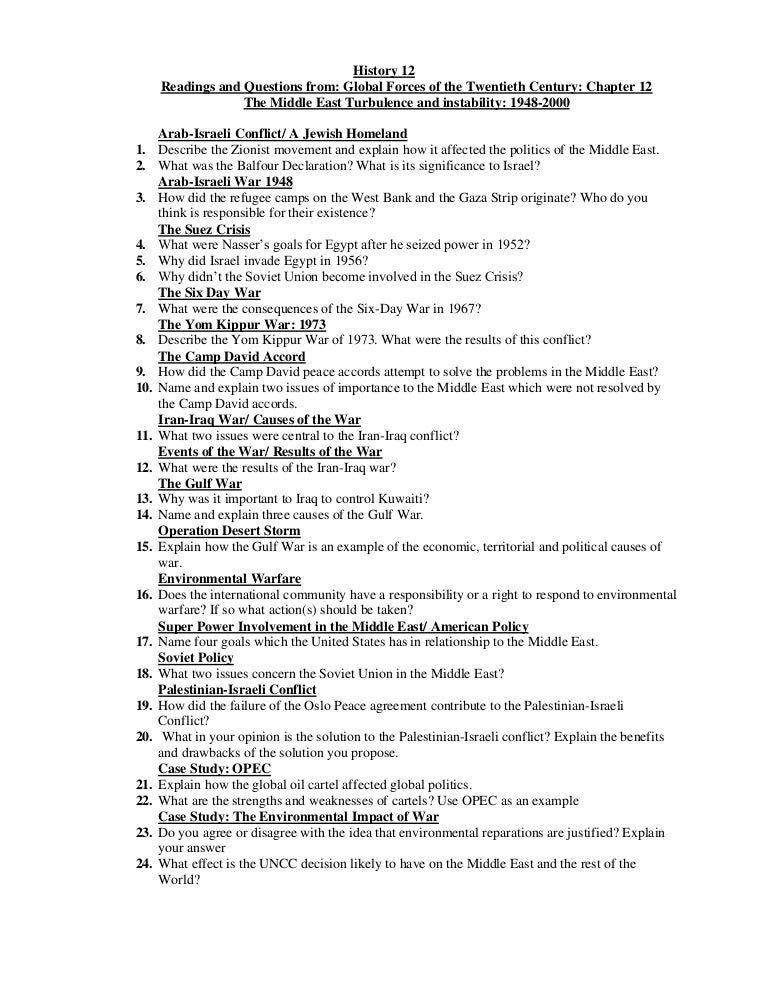 H12 Chapter 12 questions