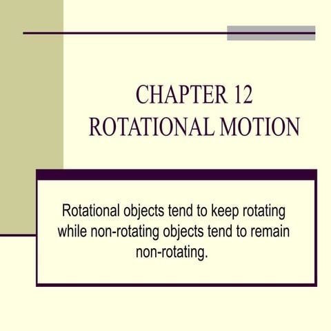 Chapter 12 rotational motion | PPT