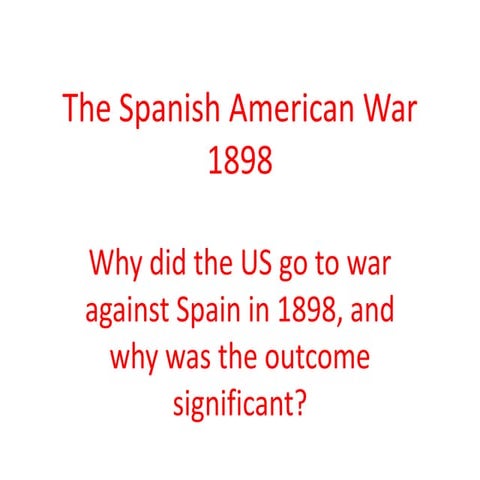 Spanish American War | PPTX
