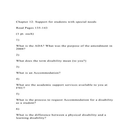 Chapter 12 Support for students with special needs Read Pag.docx