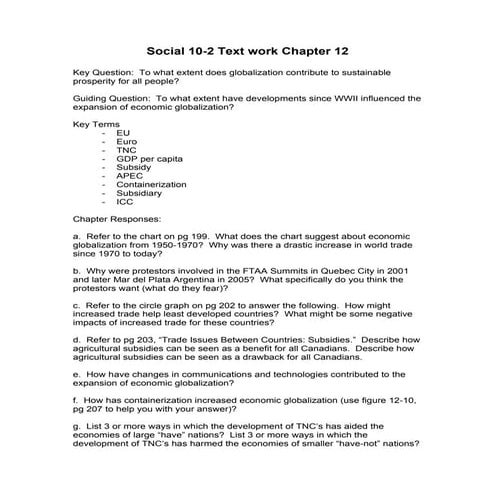 Chapter 12 Text Work | PDF