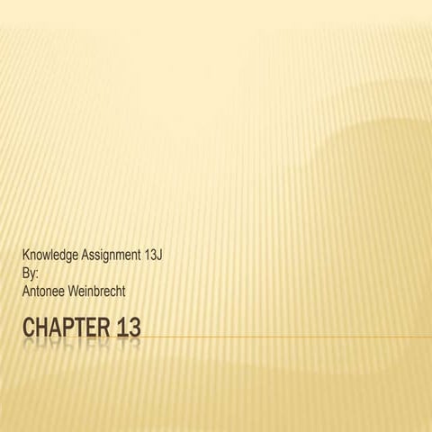 Chapter 13 | PPT