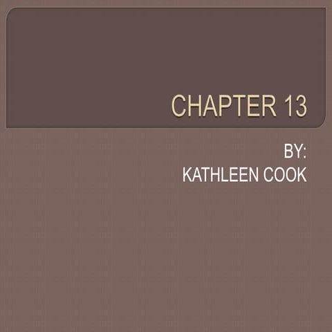 Chapter 13 | PPT
