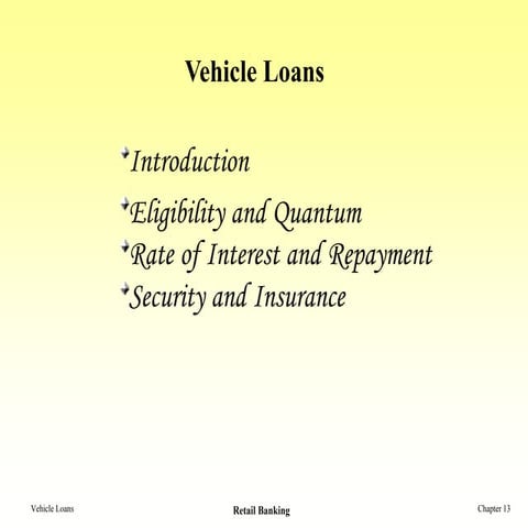 Vehicle Loans | PDF