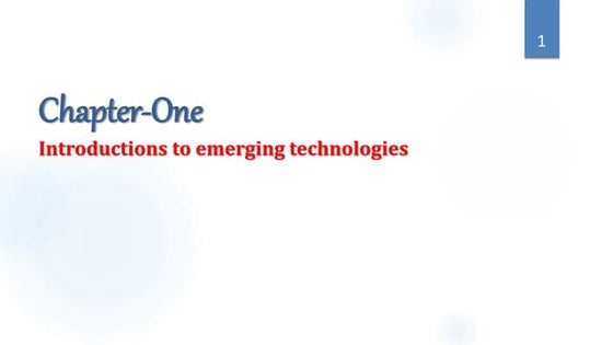 Introduction to emerging technology | PDF | Computing | Technology & Computing