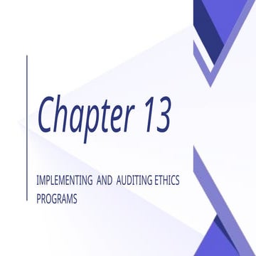 IMPLEMENTING AND AUDITING ETHICS PROGRAM .pptx