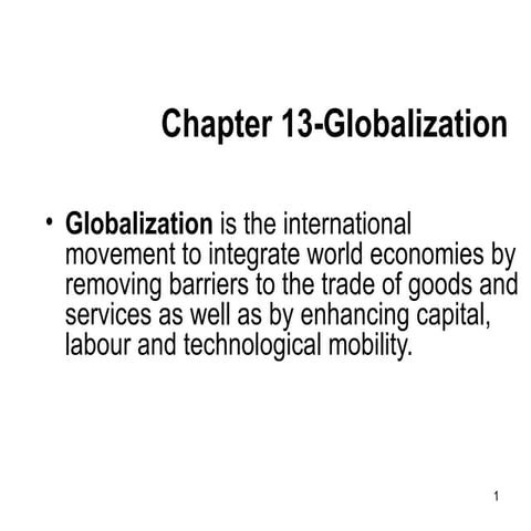 Chapter 13 globalization | PPT