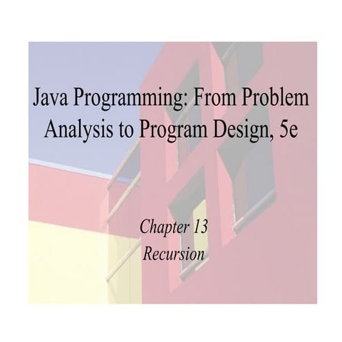 Chapter 13 Recursion Ppt 