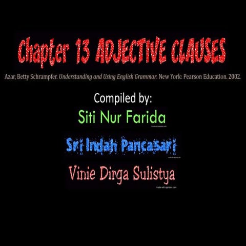 Noun, adjective, and adverb clauses | PPT