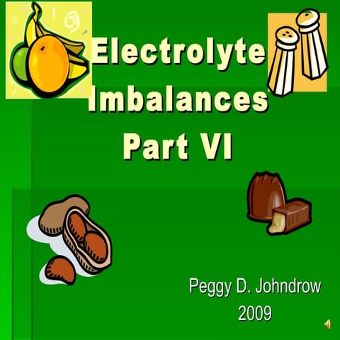 Chapter 13 And 15 Electrolyte Imbalance Part 6 | PPT