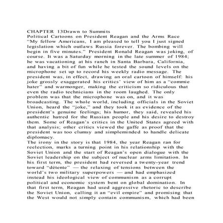 CHAPTER 13Drawn to SummitsPolitical Cartoons on President Reagan | DOCX