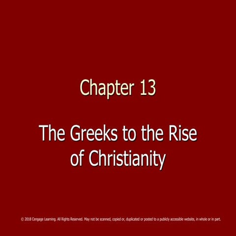 DRAM 1310 Chapter 13 Greeks to the rise of Christianity | PPTX