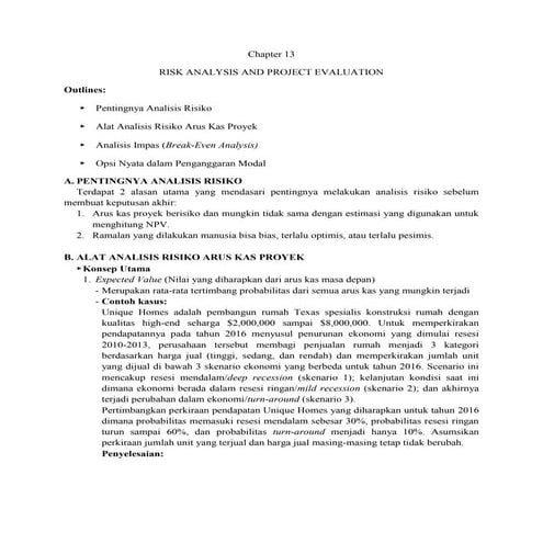 Risk Analysis and Project Evaluation/abshor.marantika/Leylita Rosyada/3-04 | PDF