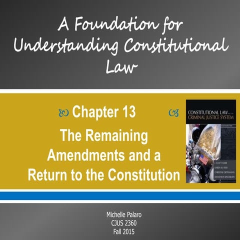 Constitutional Issues - Chapter 13 | PPTX