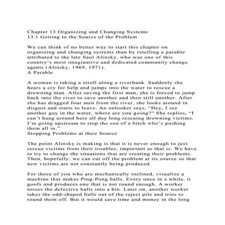 Chapter 13 Organizing and Changing Systems13.1 Getting to the So.docx
