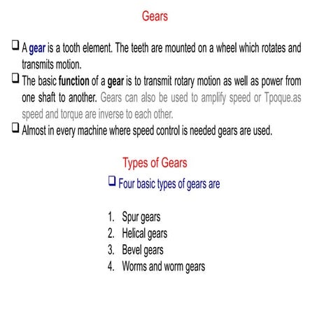 Spur gear and design of spur gear | PPTX