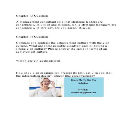 Chapter 13 QuestionA management consultant said that strategic l.docx
