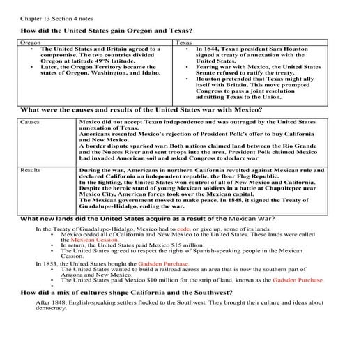 Power point presentation mexican american war | PPTX