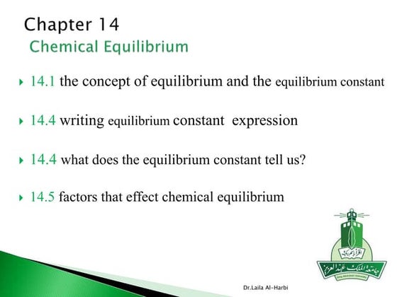 Chemical Equilibrium | PPSX