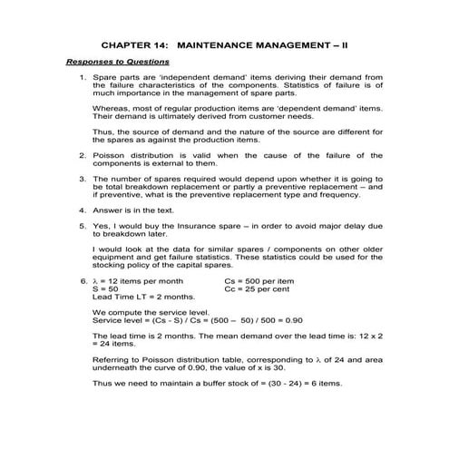 Production & Operation Management Chapter14[1] | PDF