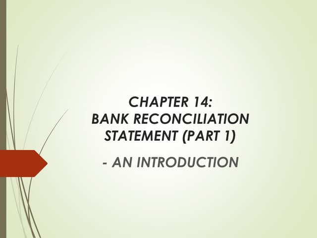 Bank reconciliation statement | PPTX