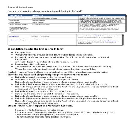 Chapter 14 section 1 notes | DOCX