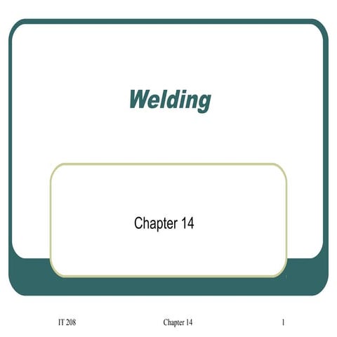 Chapter 14 welding | PPT