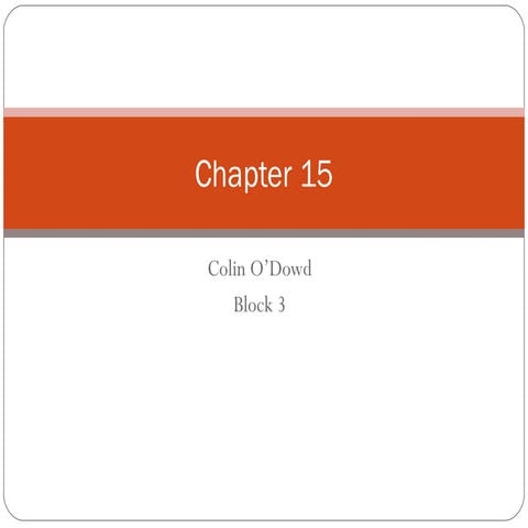 Chapter 15 | PPT | Business | Business and Finance