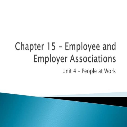 Chapter 15 employee and employer associations (1) | PPTX