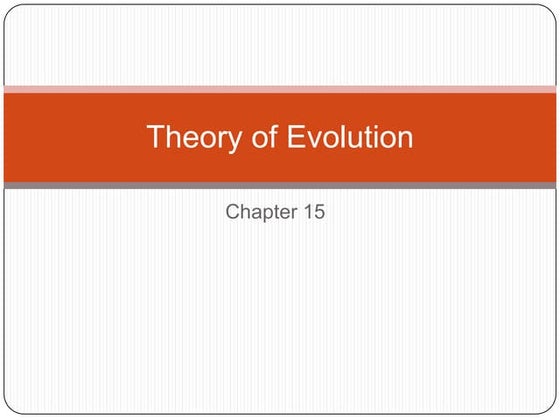 Theories of evolution | PPT | Biological Sciences | Science