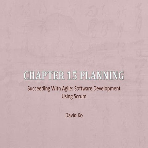 Chapter 15 planning | PPTX