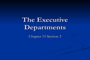 15 Executive Departments List