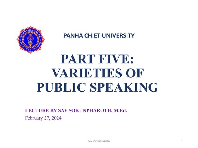 Informative speaking | PPT | Educational Assessment | Education