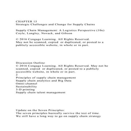CHAPTER 15Strategic Challenges and Change for Supply Chains.docx