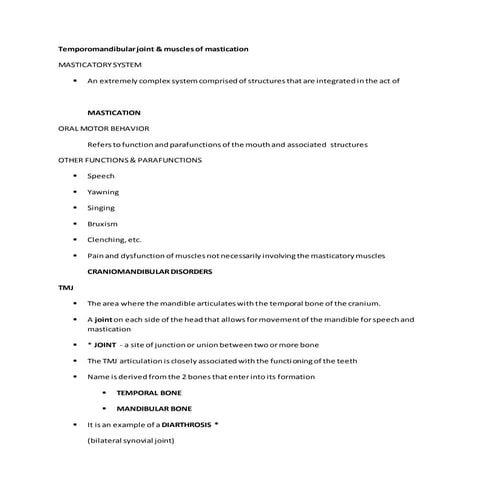 Chapter 15 tmj | PDF