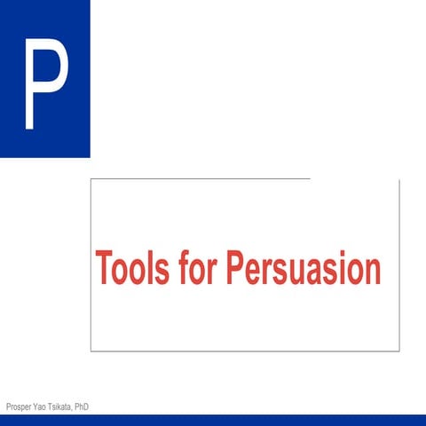 Tools for Persuasion | PPT | Science