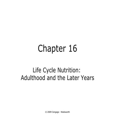 Chapter 16 NUTR | PPT