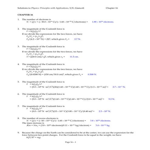 Chapter16 giancoli edisi 5 jawaban | PDF