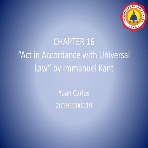 Deontological theory of kant | PPTX