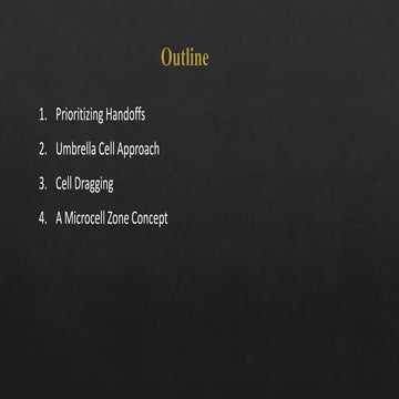 "Handoff Techniques and Cell Design Strategies in Mobile Communication: Guard Channels, Umbrella ...